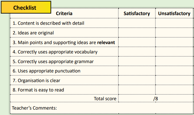 READ E : Rubrics and Checklists - ReMoteOo